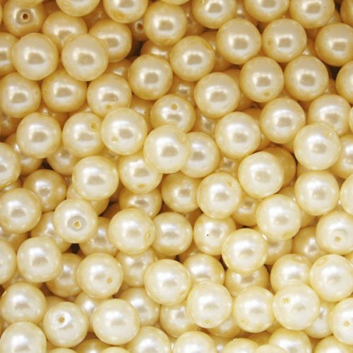 8mm Czech Glass Pearls Ivory